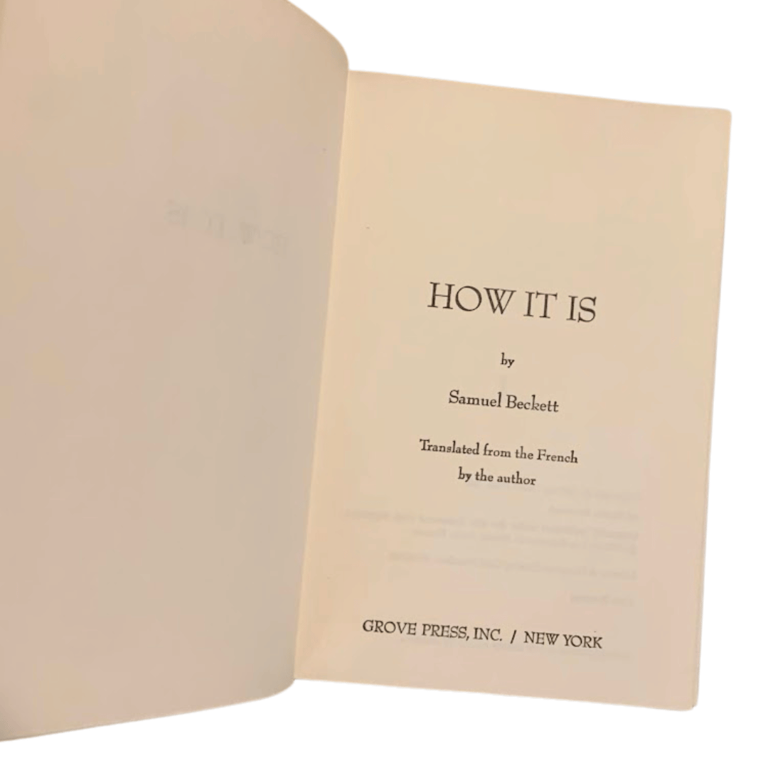 How It Is | Samuel Beckett | First American Edition